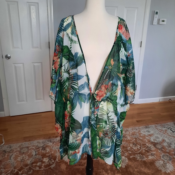 Hawaiian Tropic | Swim | Hawaiian Tropics Colorful Sheer Beach Cover ...